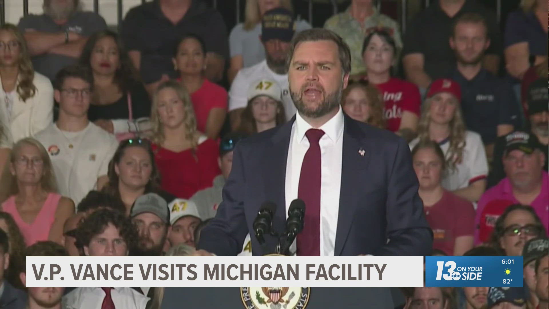 Vance talks economy, crime, remembers Charlie Kirk in MI | wzzm13.com