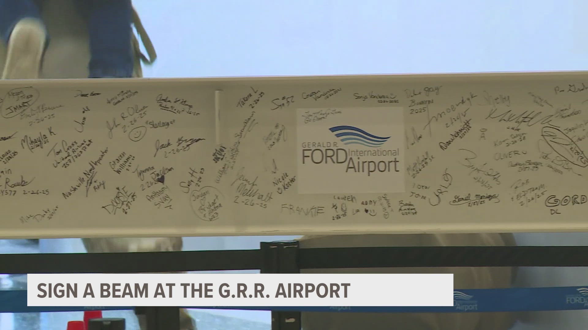 Gerald R. Ford is asking for community to sign a beam that will be used ...