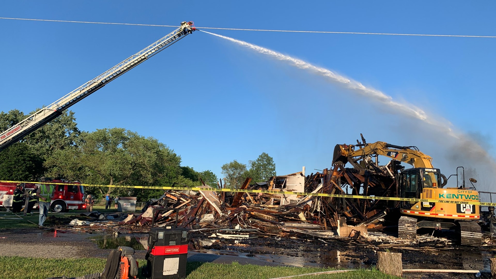 Fire destroys stable, barns at Kentwood horse therapy farm | wzzm13.com