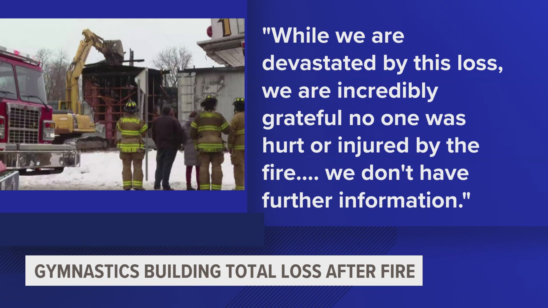 Michigan gymnastics facility a total loss after fire ravages facility ...