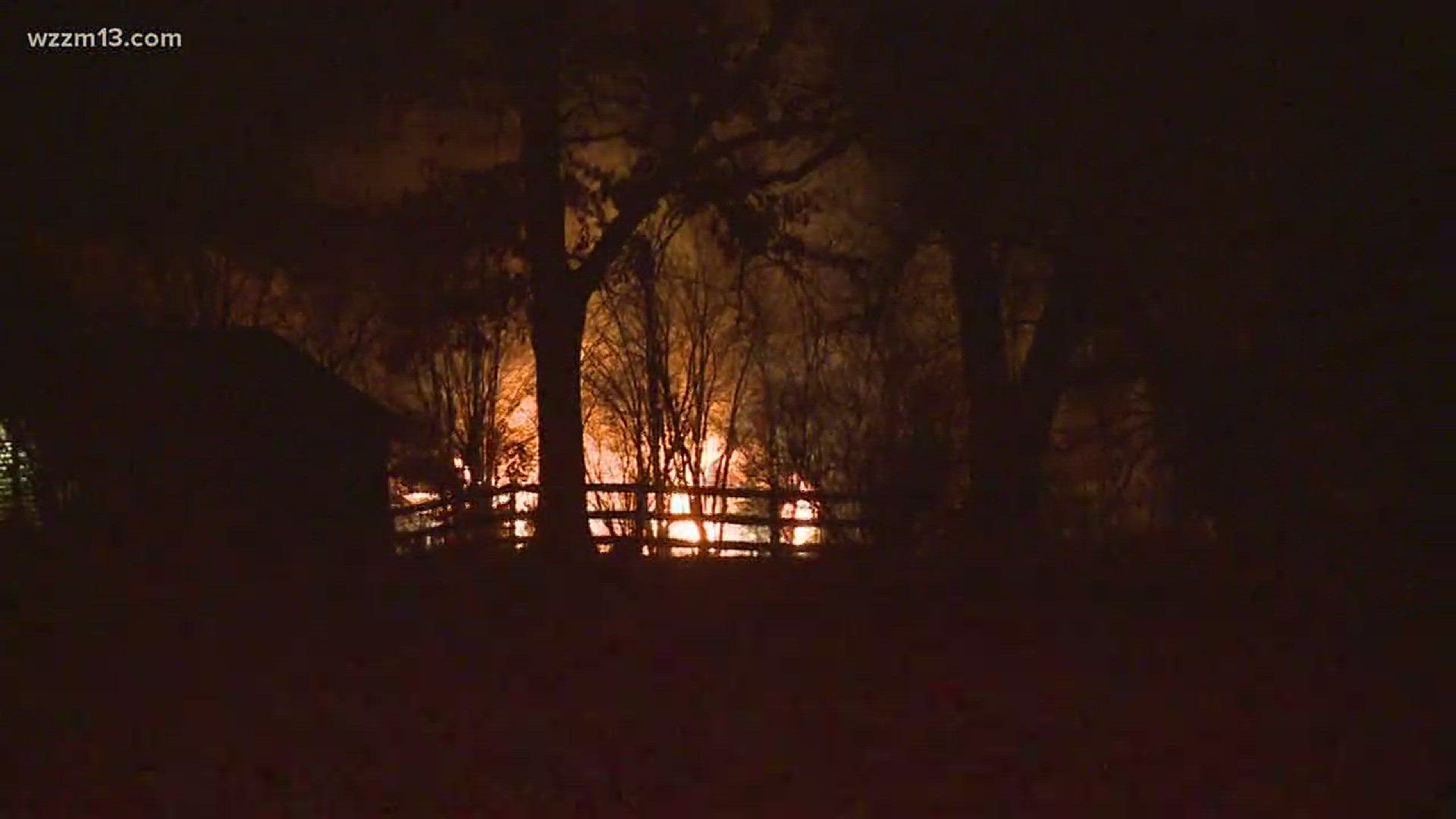 Crews battle fire in Ada Township, home a total loss | wzzm13.com