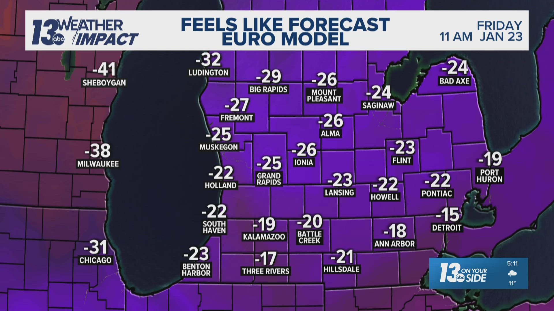 Polar vortex set to make a return to West Michigan | wzzm13.com