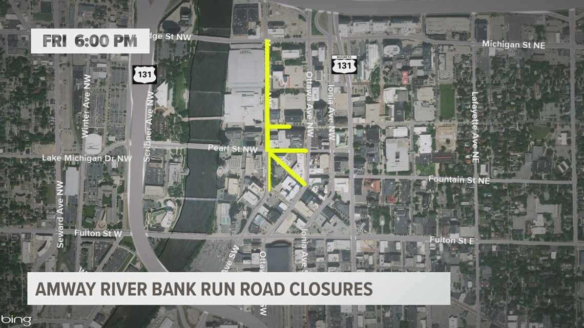 Road closures coming to Grand Rapids for Amway River Bank Run | wzzm13.com