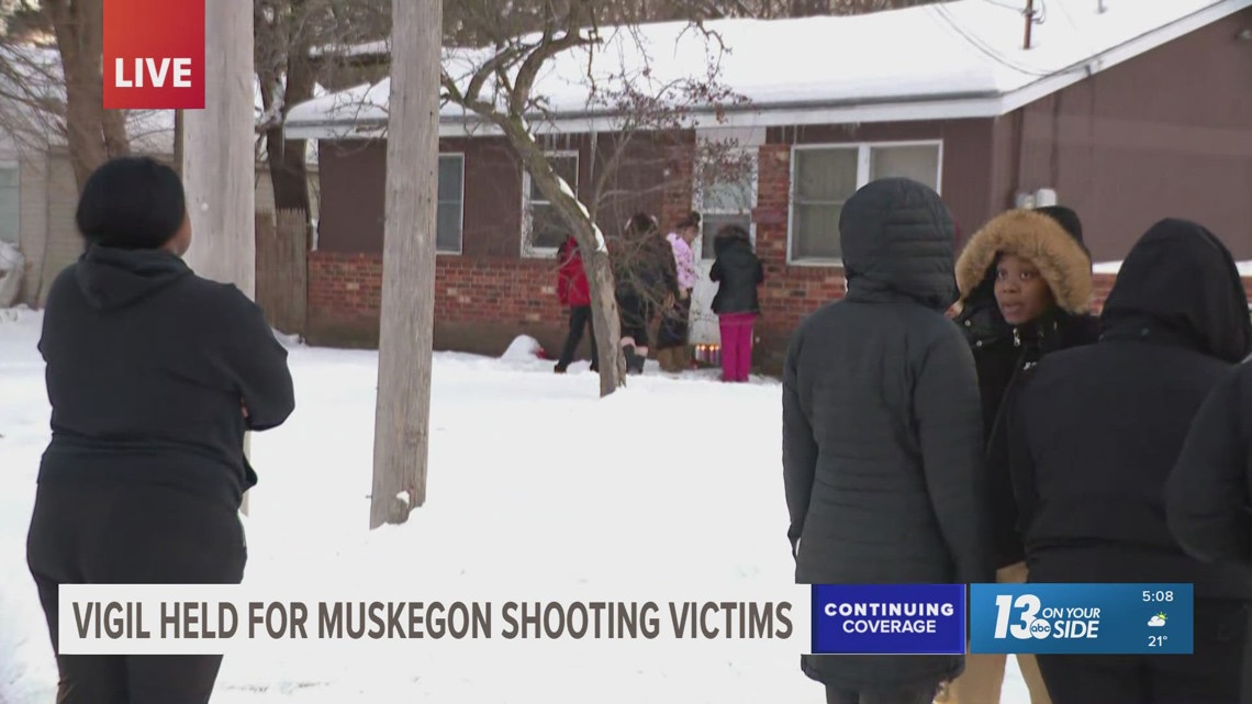 Loved ones hold vigil for victims in Muskegon shooting | wzzm13.com