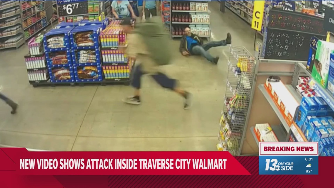 Surveillance footage shows chaotic scene at the Traverse City Walmart ...