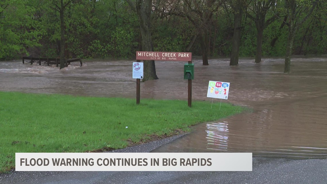 Flood warning continues in Big Rapids | wzzm13.com