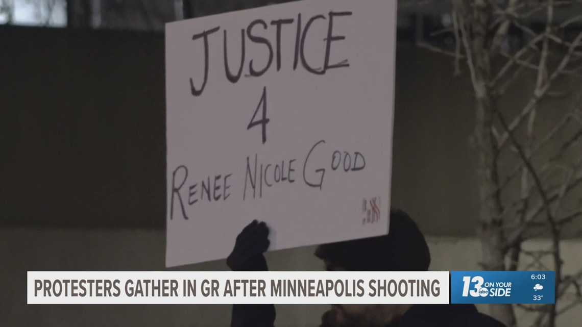 Vigil, demonstration held in Grand Rapids after woman killed by ICE in ...