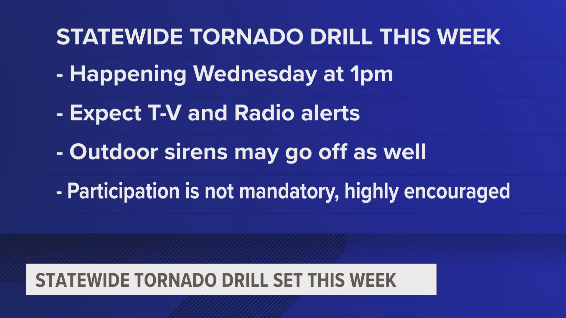 Severe weather awareness week | Statewide tornado drill on Wednesday at ...