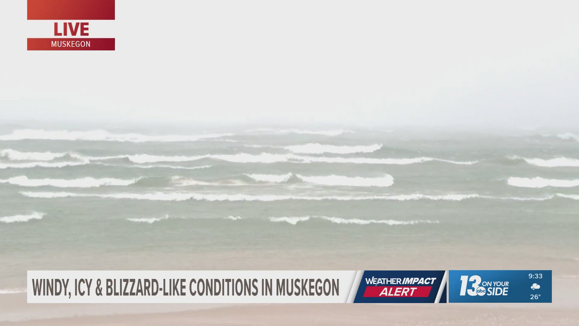 20-foot waves crash into Muskegon lakeshore during strong winter storm ...