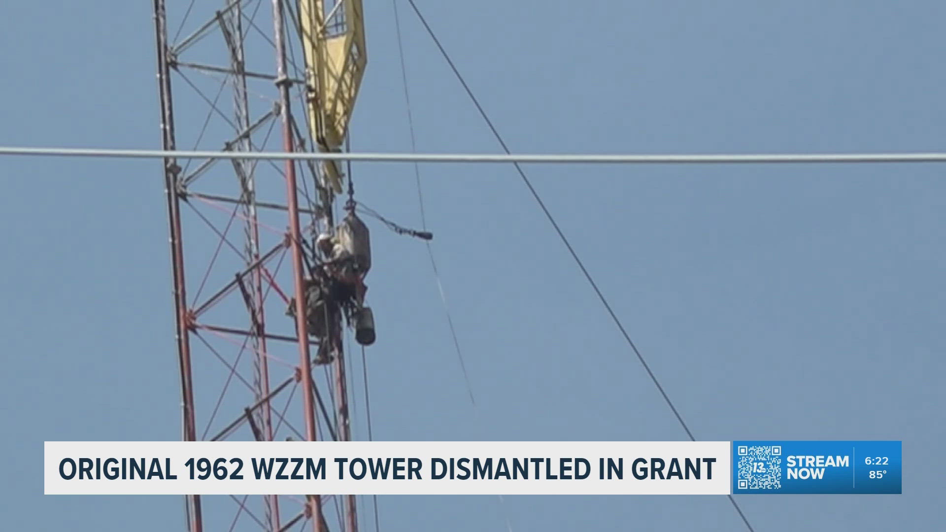 After 63 years, historic WZZM broadcast tower comes down | wzzm13.com