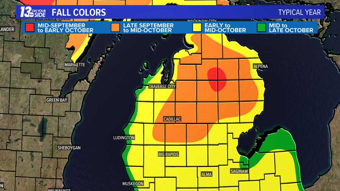 Fall Foliage Peak Charts Fall Foliage Peak Charts