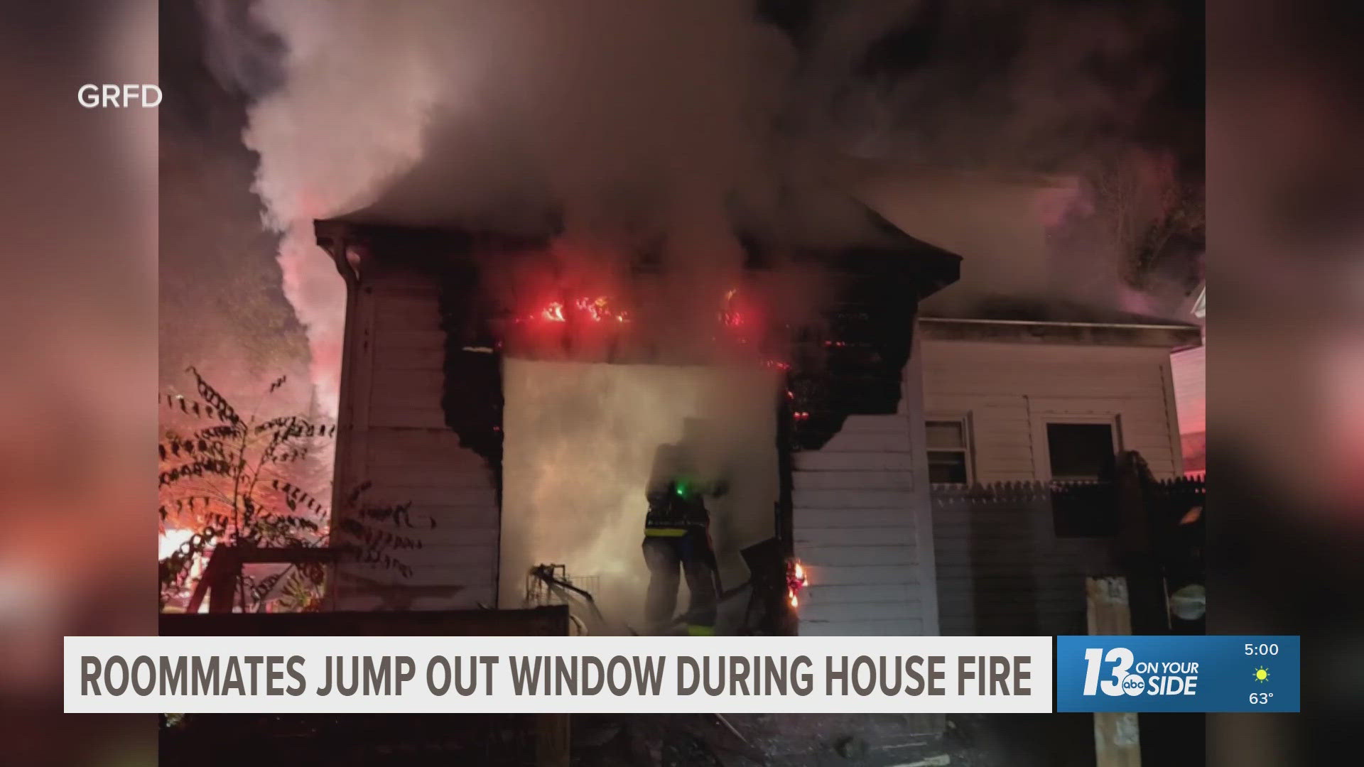 Men escape Grand Rapids house fire by jumping out second-story window ...