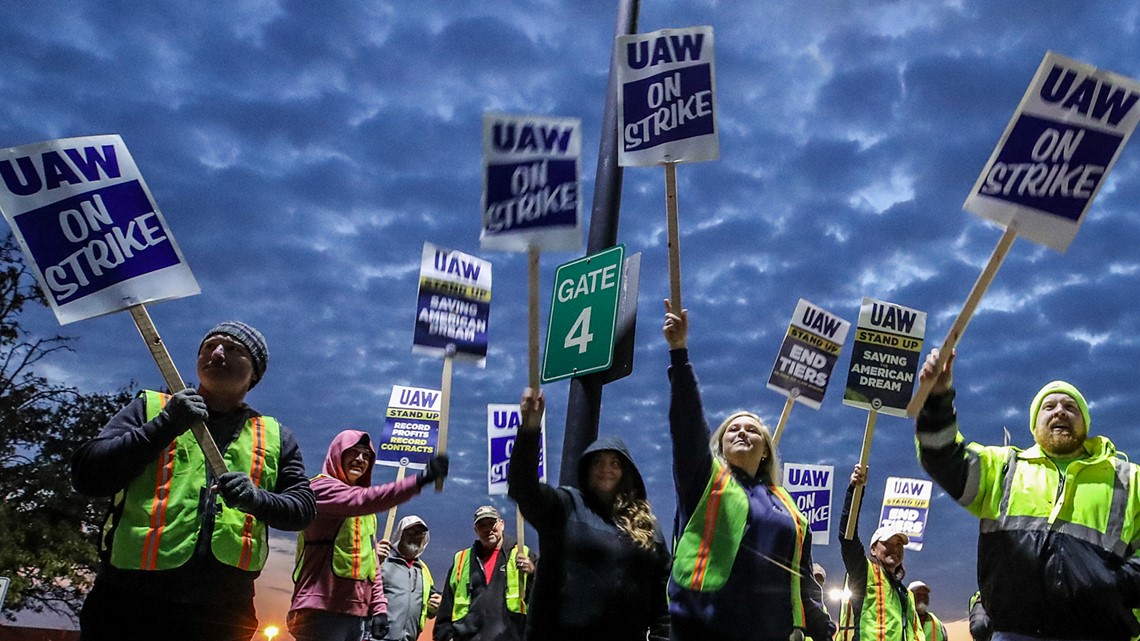 UAW breaks pattern of adding factories to strikes on Fridays | wzzm13.com