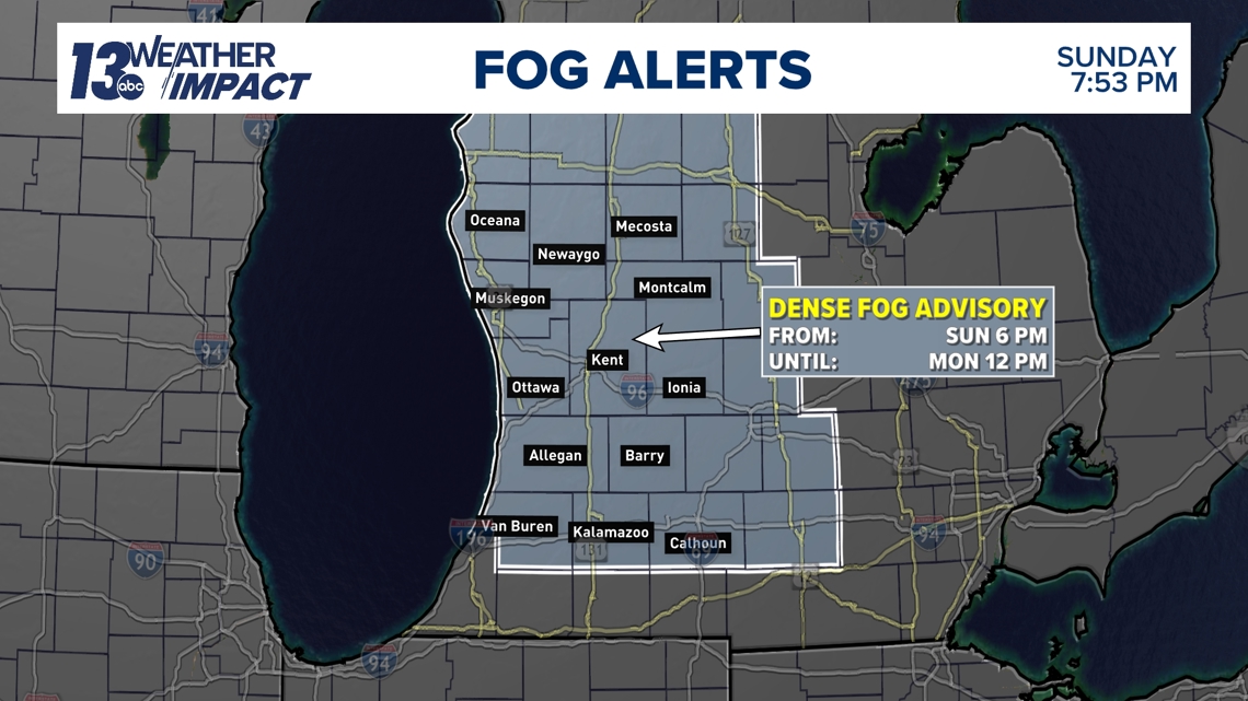 Dense fog will impact the Monday morning commute with very low ...