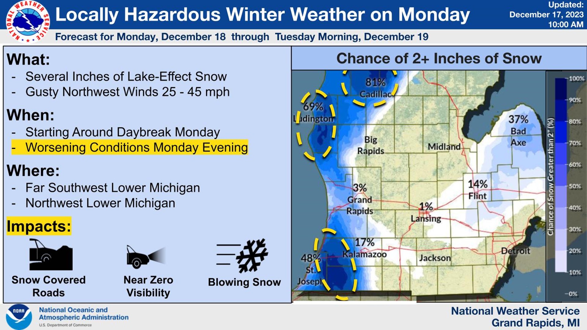 Winter weather advisory issued for Monday across West Michigan | wzzm13.com