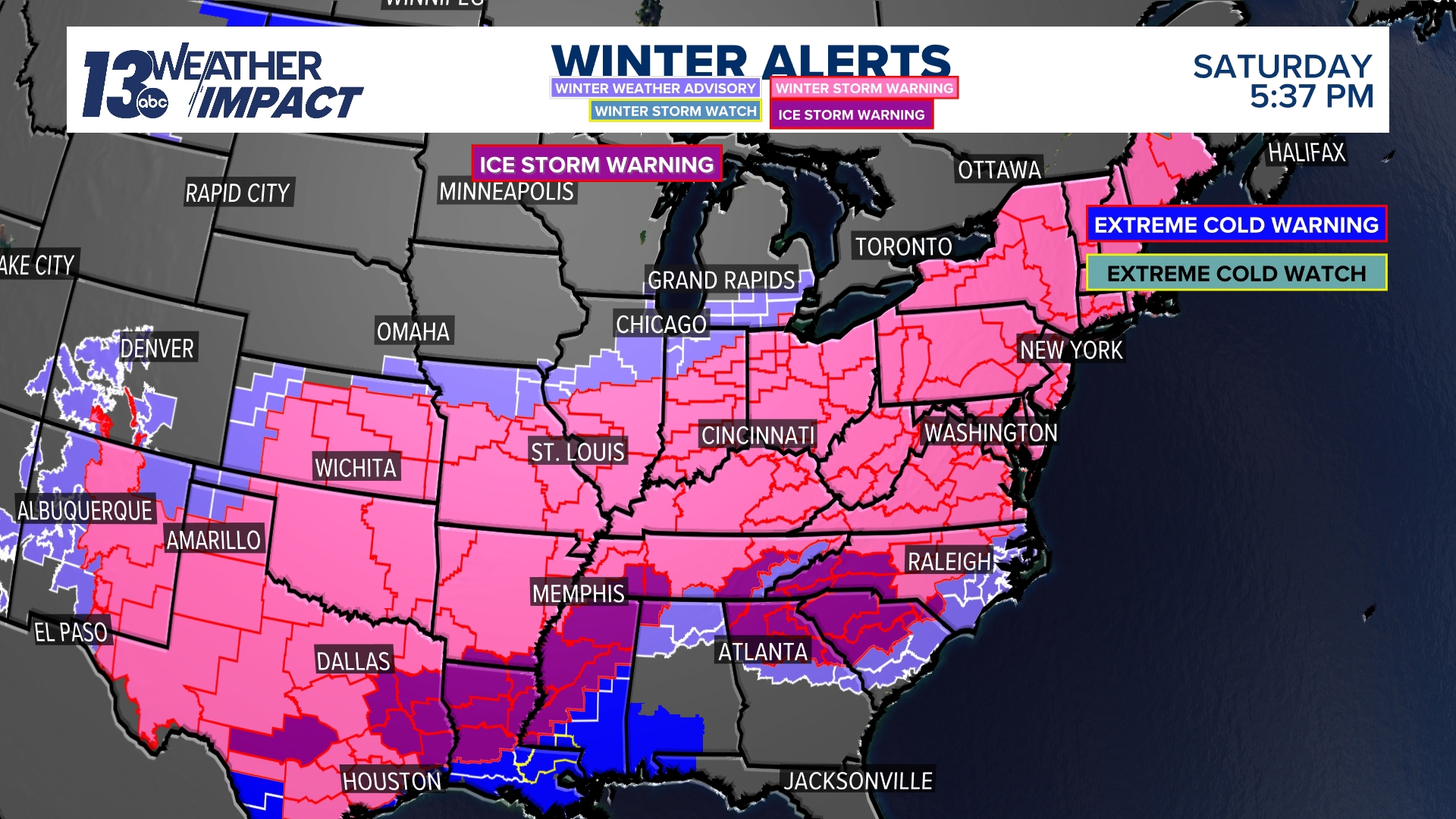 Major winter storm to brush West Michigan into Sunday evening | wzzm13.com