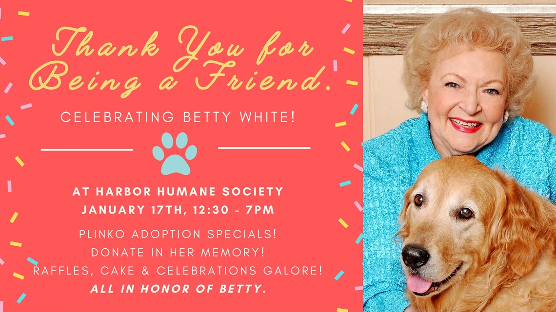 Harbor Humane to host adoption event in honor of Betty White | wzzm13.com
