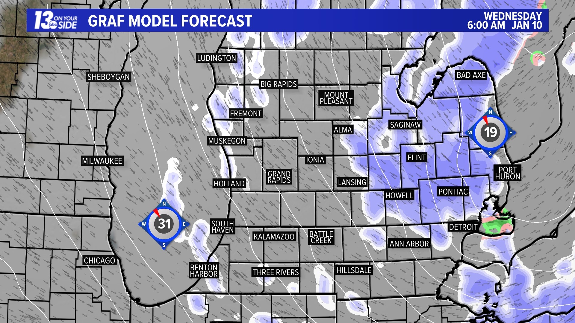 Winter storm tracker | Timeline of snow expected in Michigan | wzzm13.com