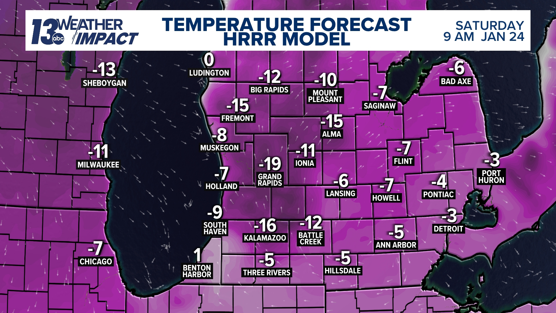 Tracking lake-effect snow, dangerously cold temps in West Michigan ...