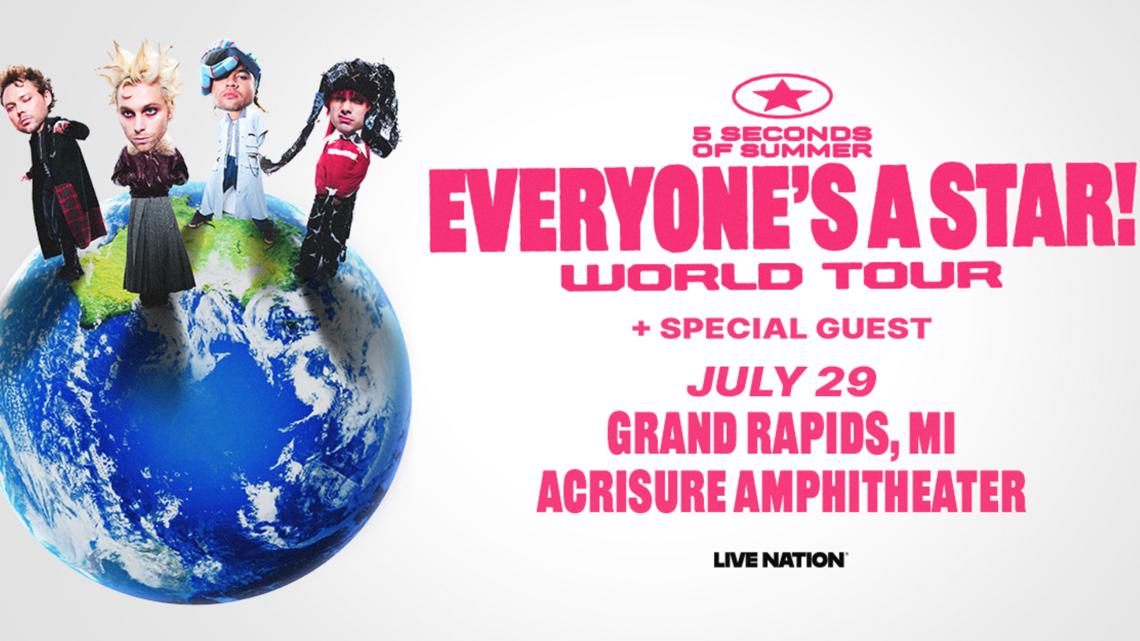 5 Seconds of Summer announces tour stop at Acrisure Amphitheater in ...