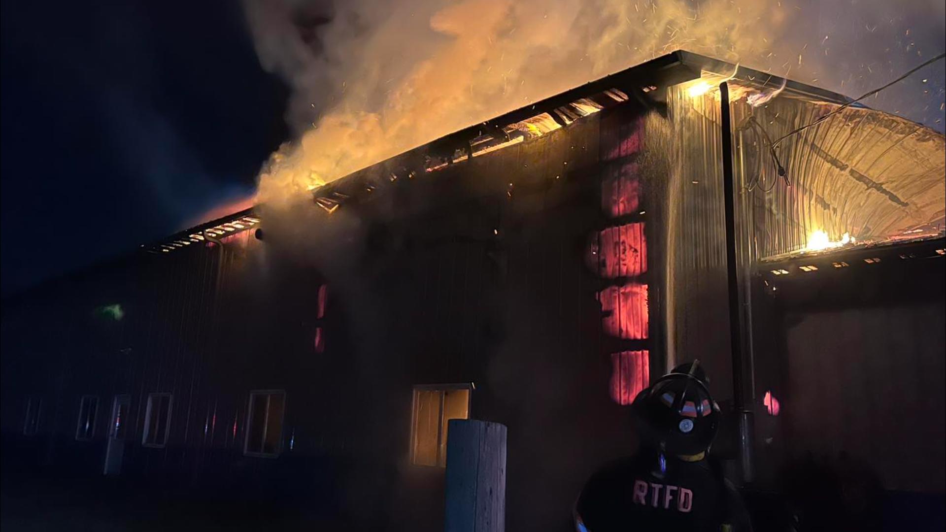 Multiple agencies put out large structure fire in Sheridan | wzzm13.com