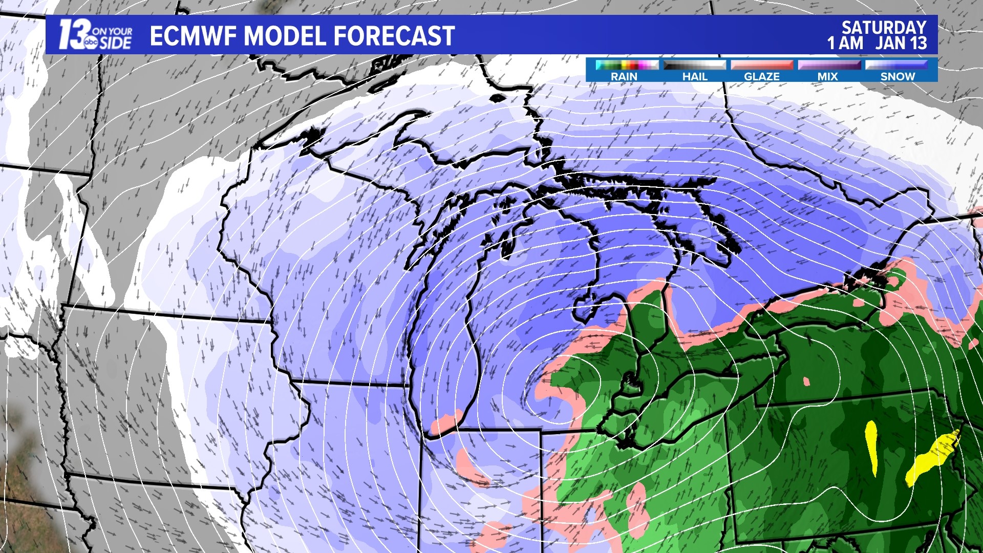 Winter storm tracker | Timeline of snow expected in Michigan | wzzm13.com