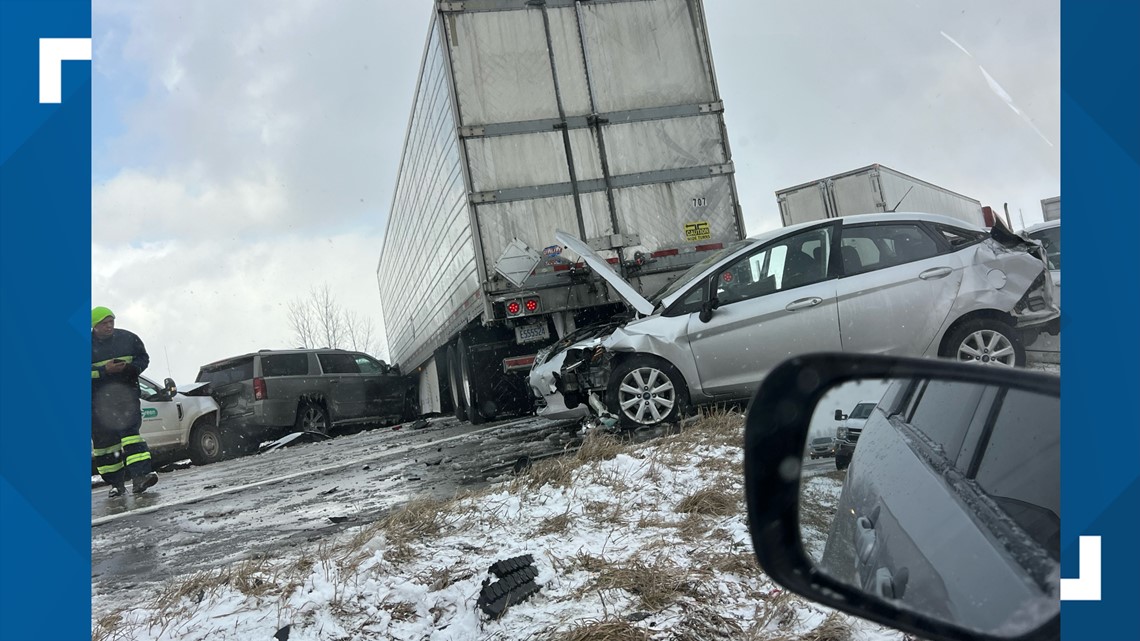 I-96 reopens after massive car pileup in Portland Township | wzzm13.com