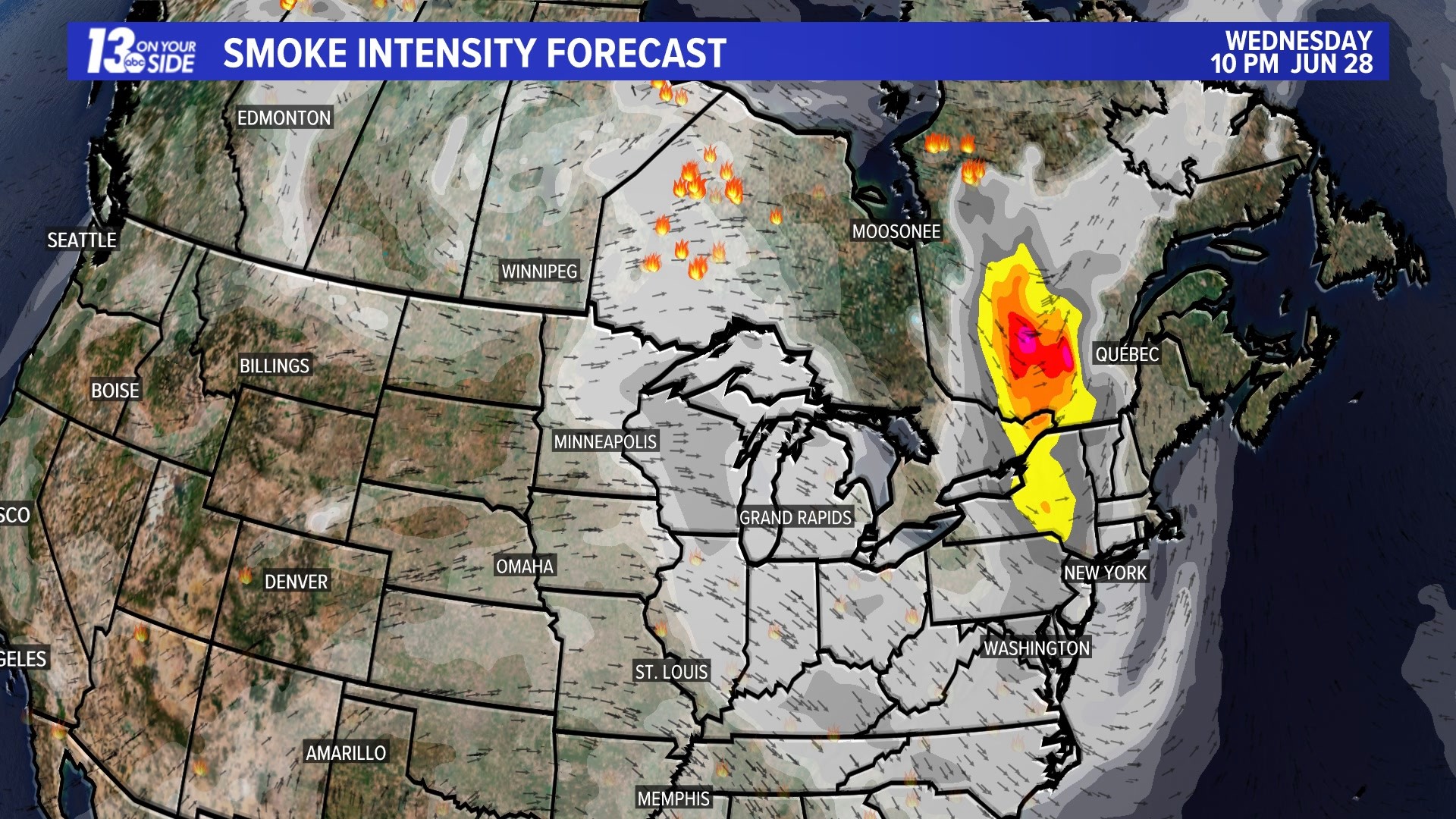 Where are the wildfires creating smoky skies in West Michigan? | wzzm13.com
