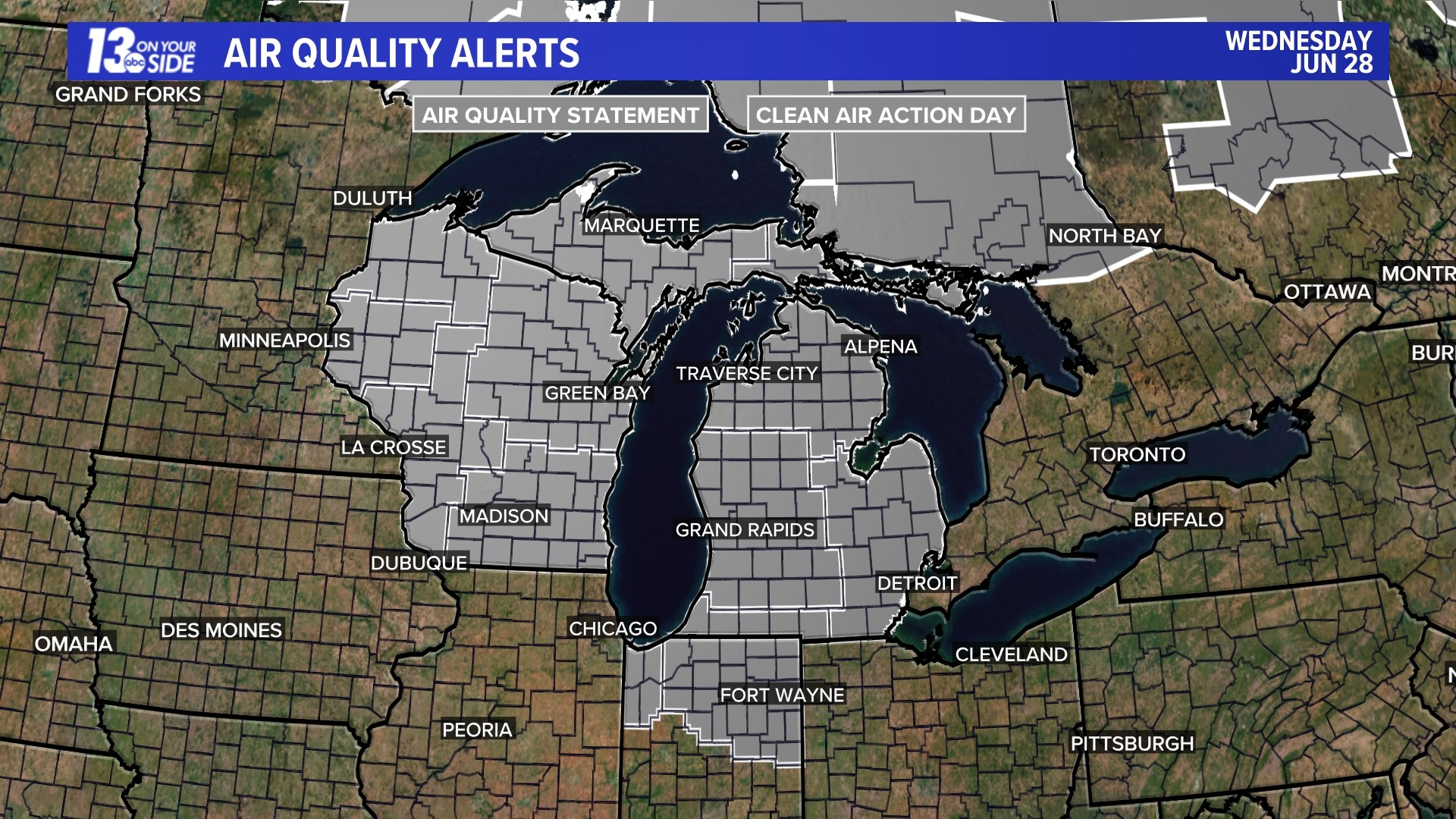 West Michigan air quality in 'unhealthy' category Tuesday | wzzm13.com