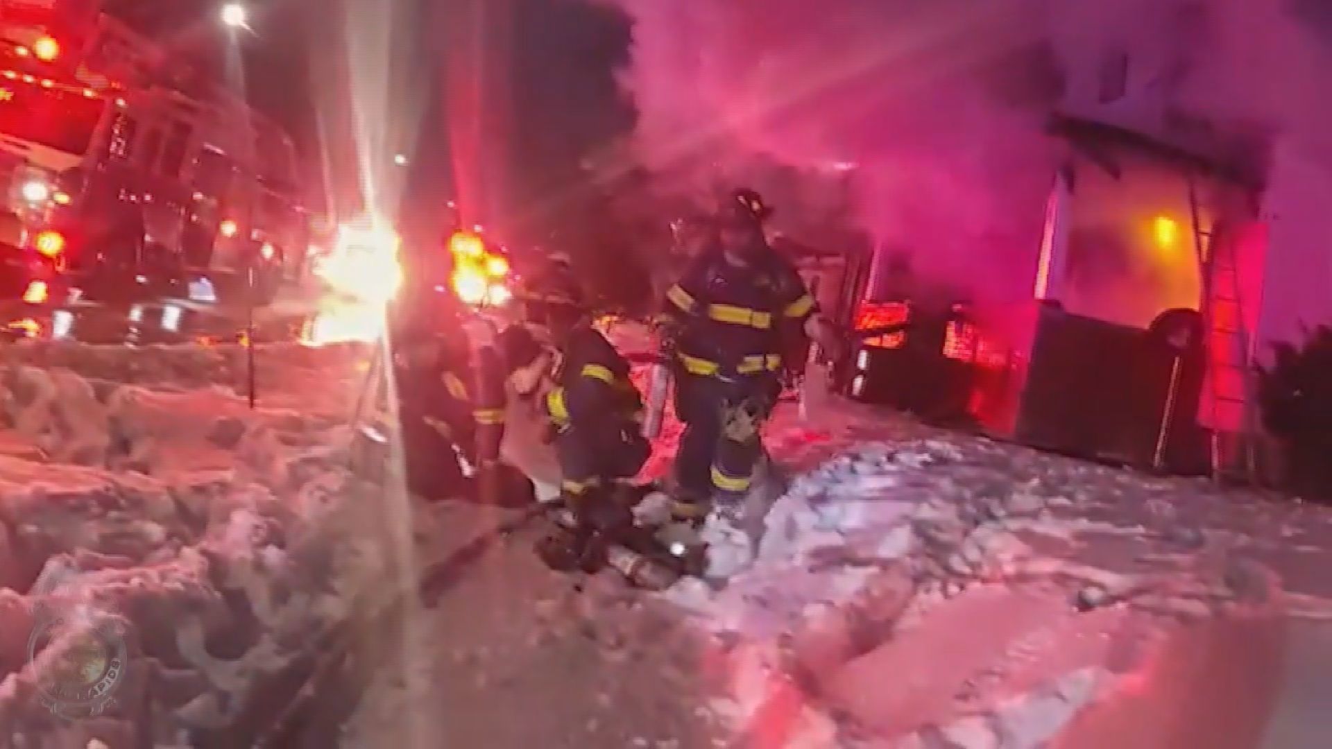 Video shows firefighters rescue children from fire allegedly set by ...