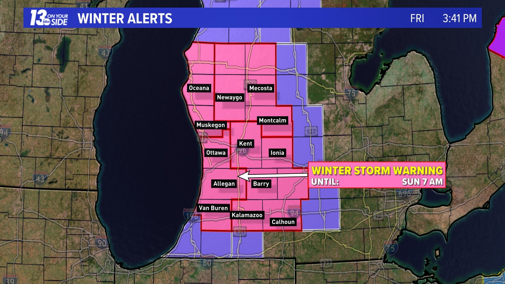 West Michigan snowfall continues | wzzm13.com