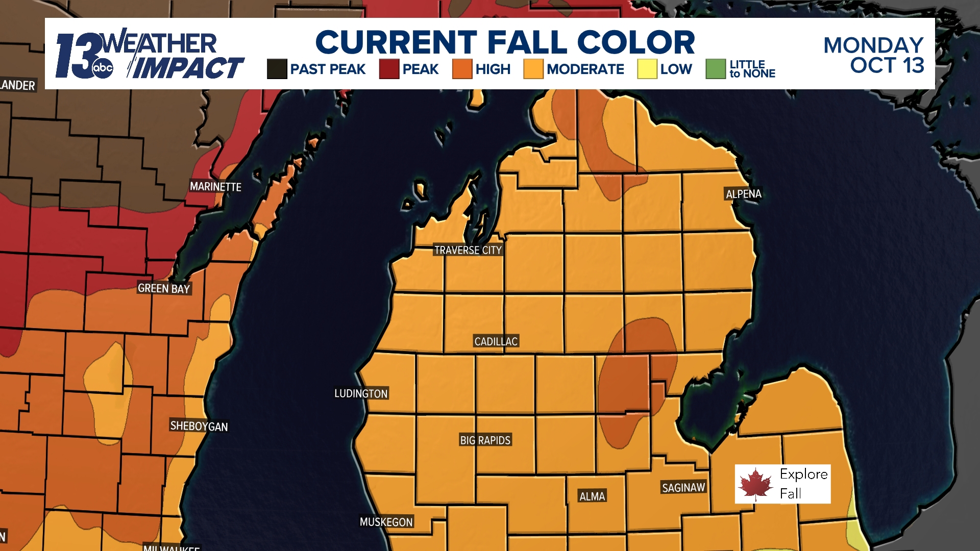 Peak fall color to occur in one to two weeks in West Michigan | wzzm13.com