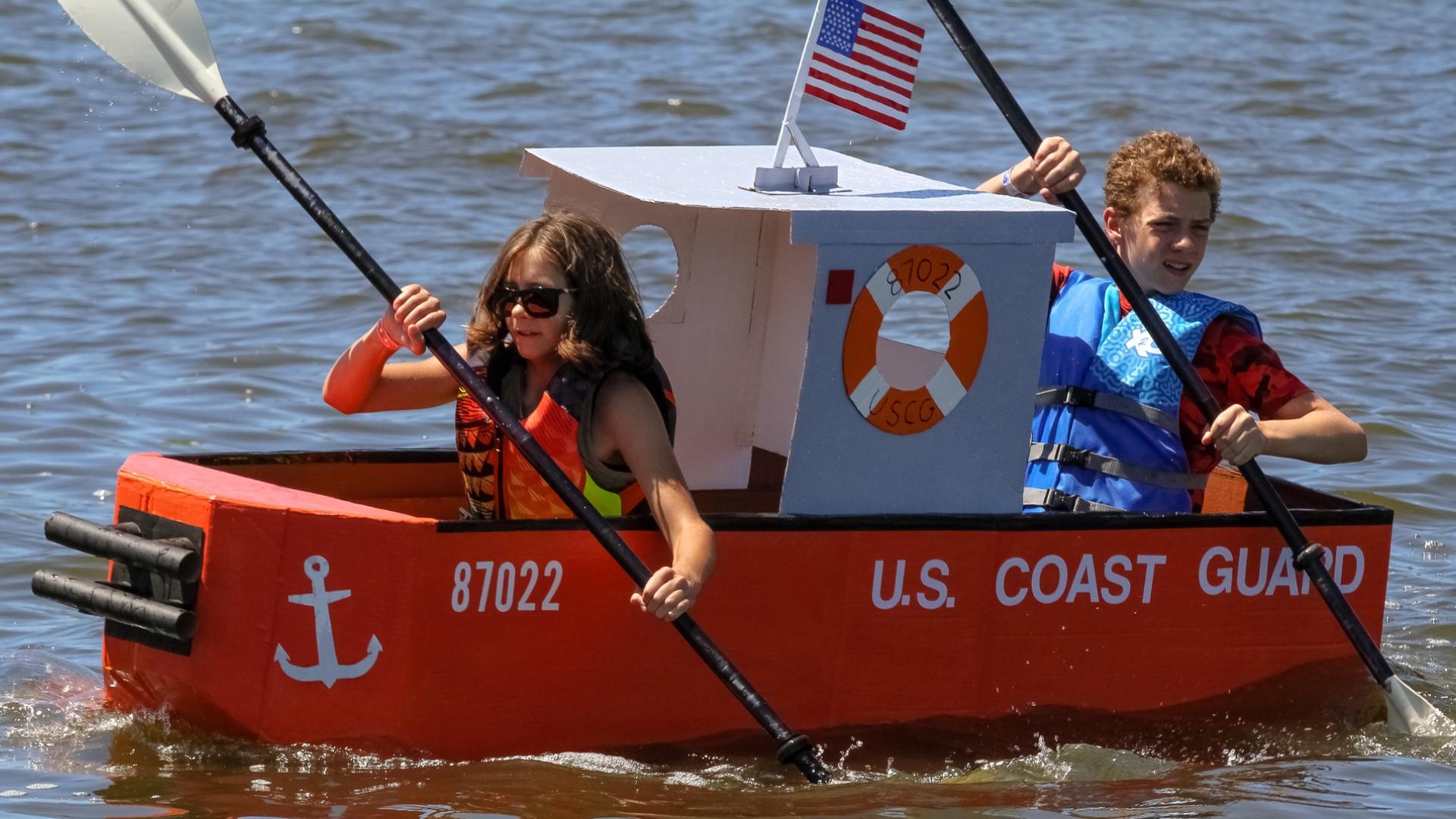 Cardboard boat race at Coast Guard Festival 2024 | wzzm13.com
