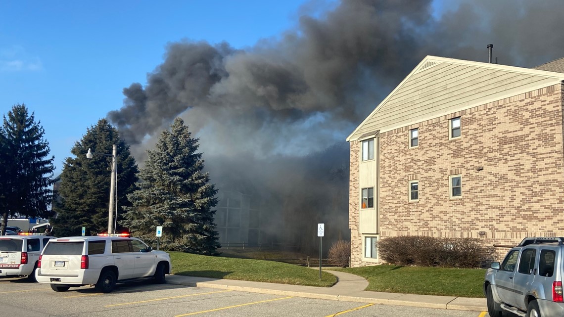 No injuries reported after massive fire at Walker apartment | wzzm13.com