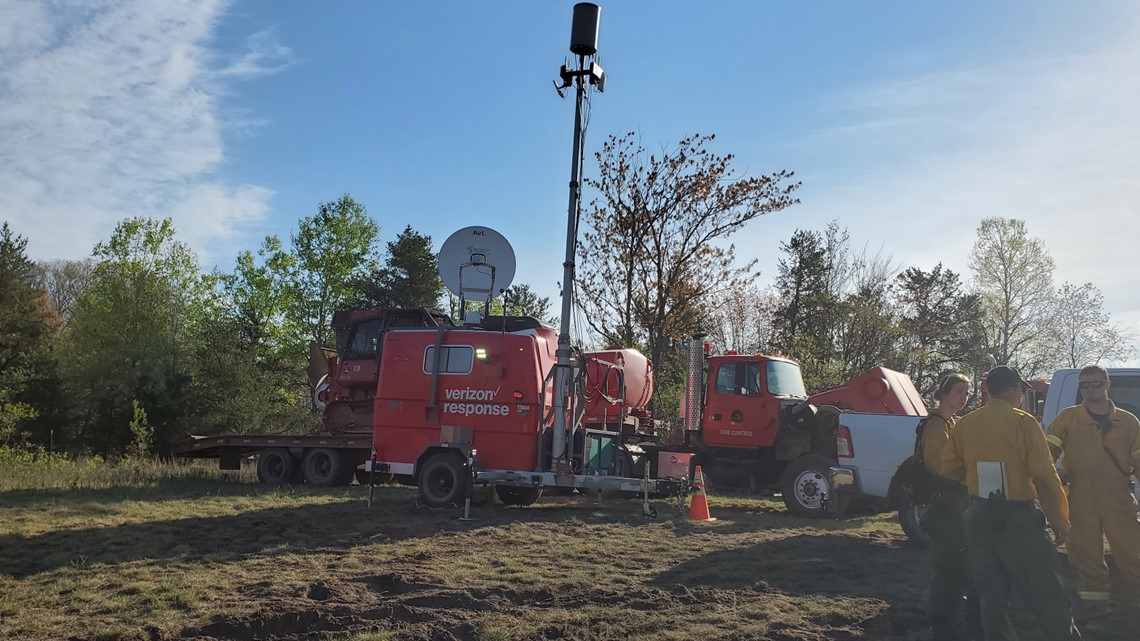 Northern Michigan wildfire now 60% contained by fire crews | wzzm13.com