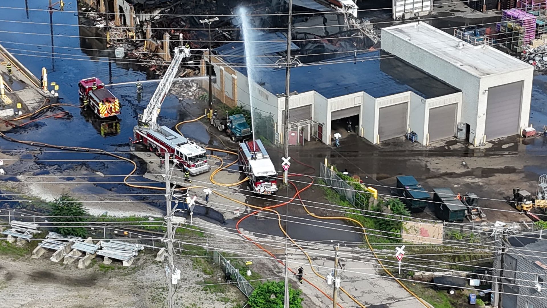Overnight blaze at PADNOS Recycling Center caused by lightning | wzzm13.com