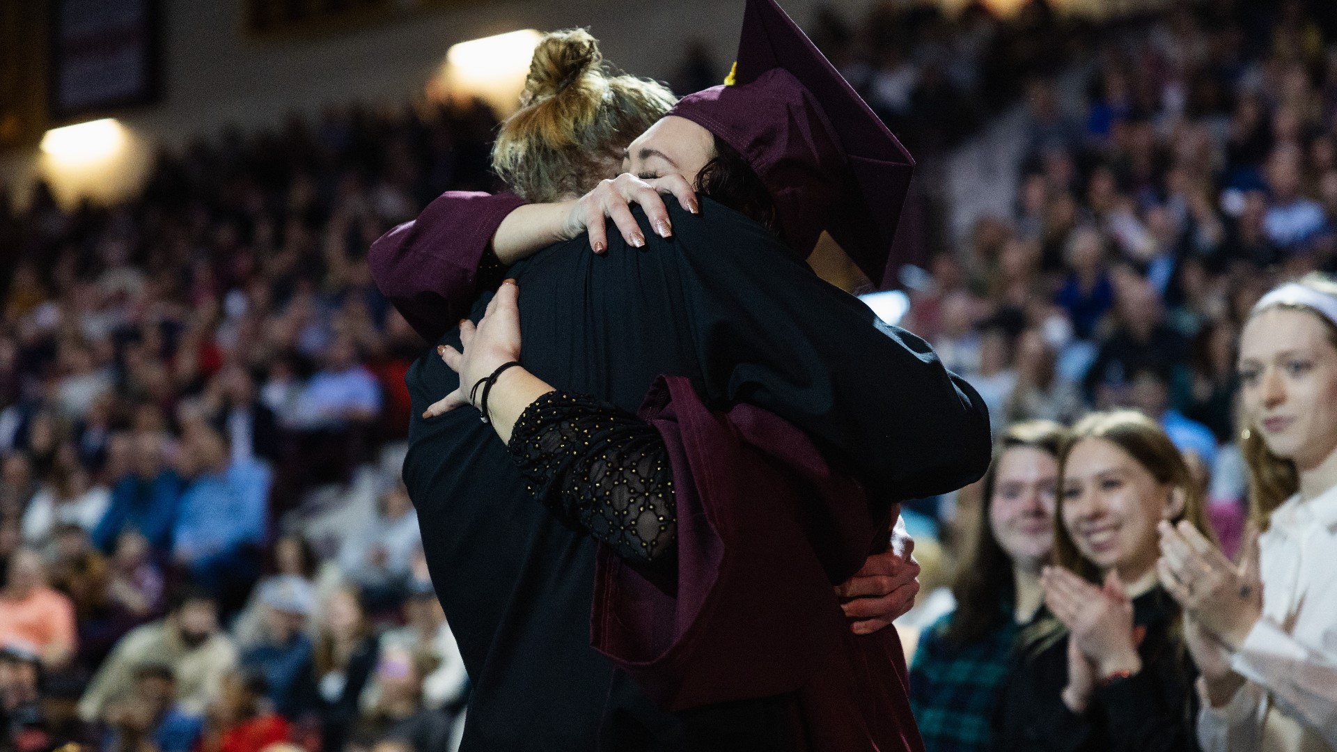 CMU student gets engaged at winter commencement | wzzm13.com