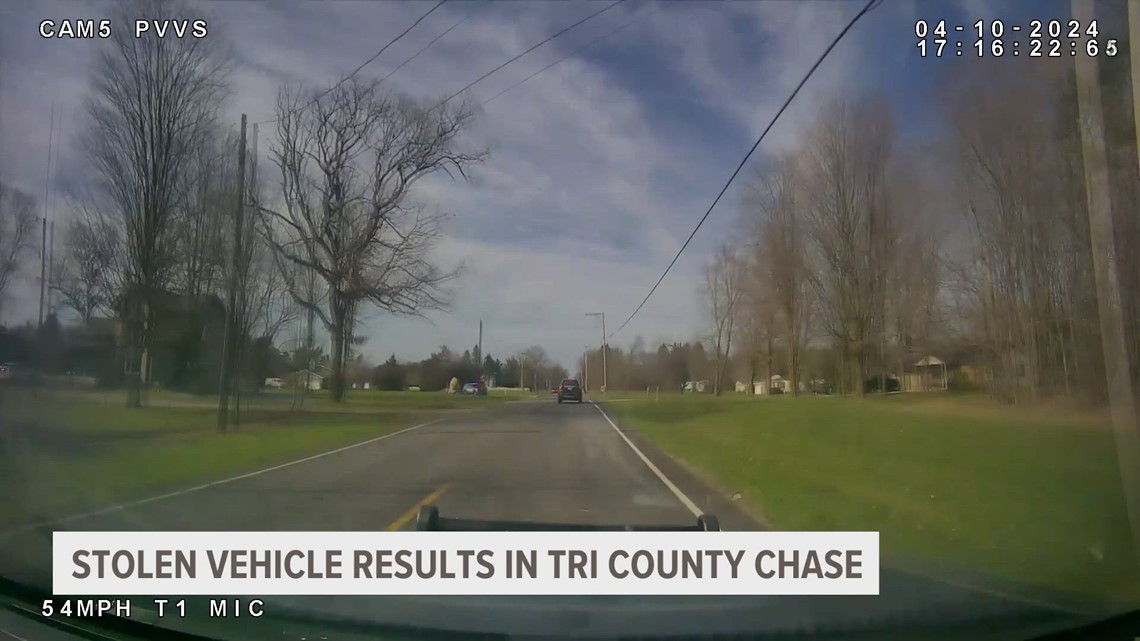 Dashcam video captures multi-county chase of a stolen vehicle ...