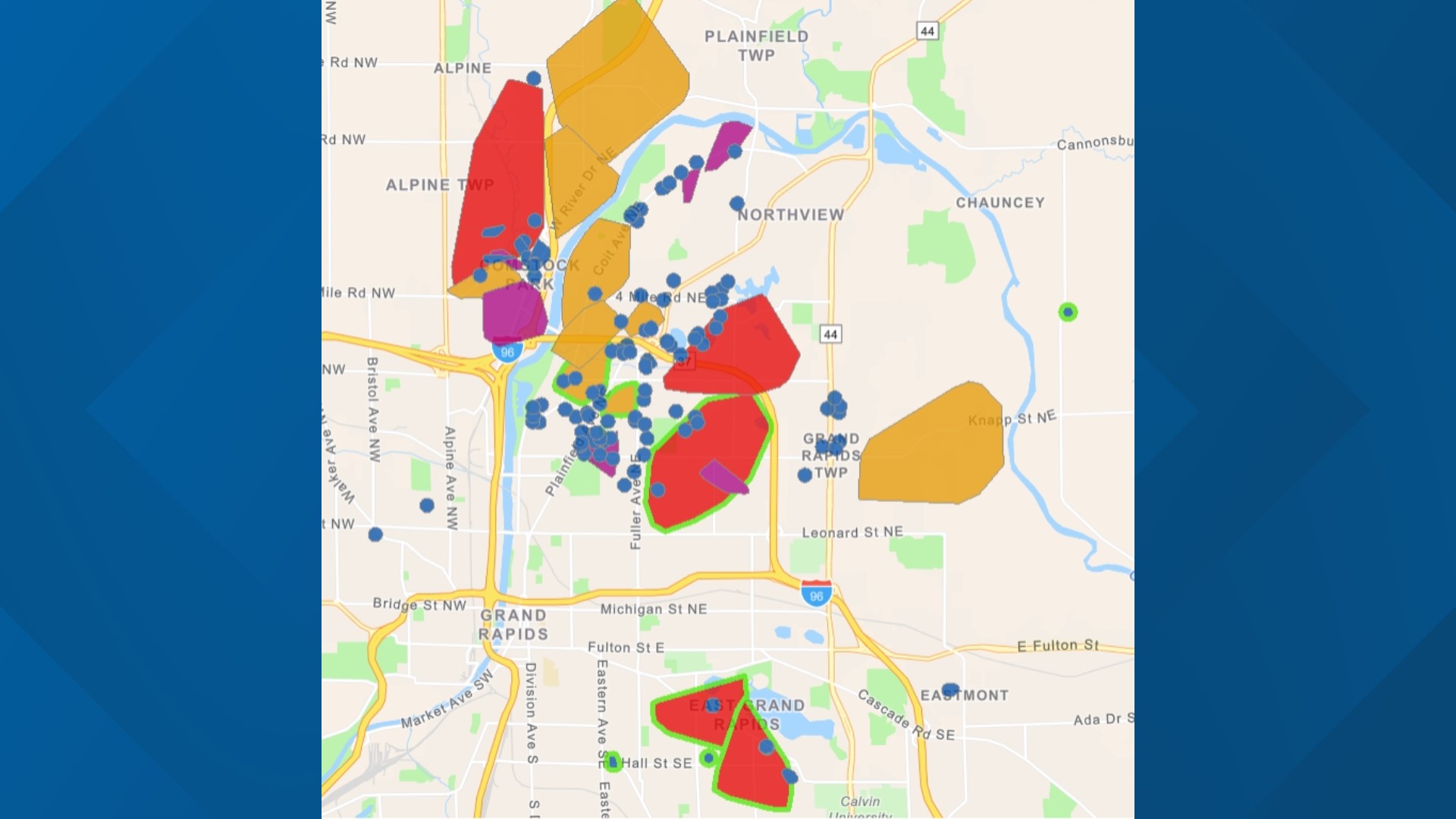 Power outages appear across West Michigan Saturday | wzzm13.com
