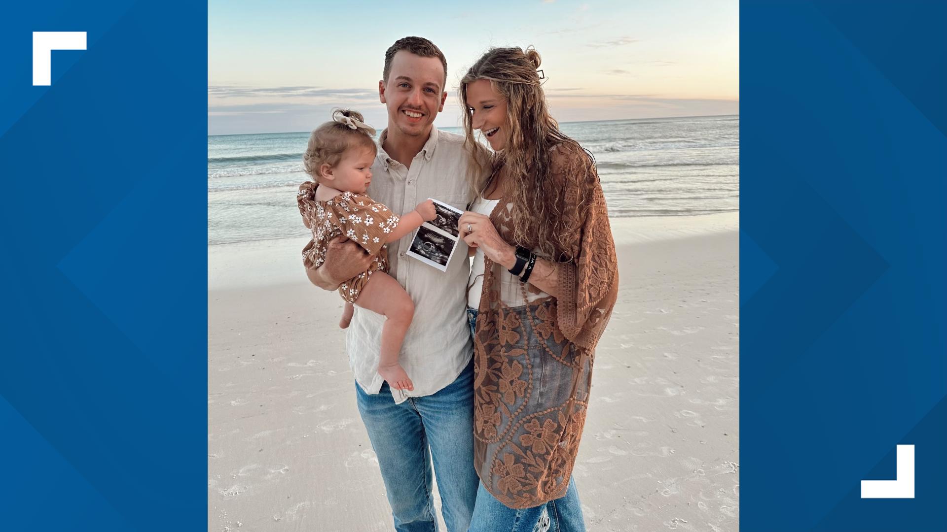 Couple thanks care team 1 year after fire, emergency C-section | wzzm13.com