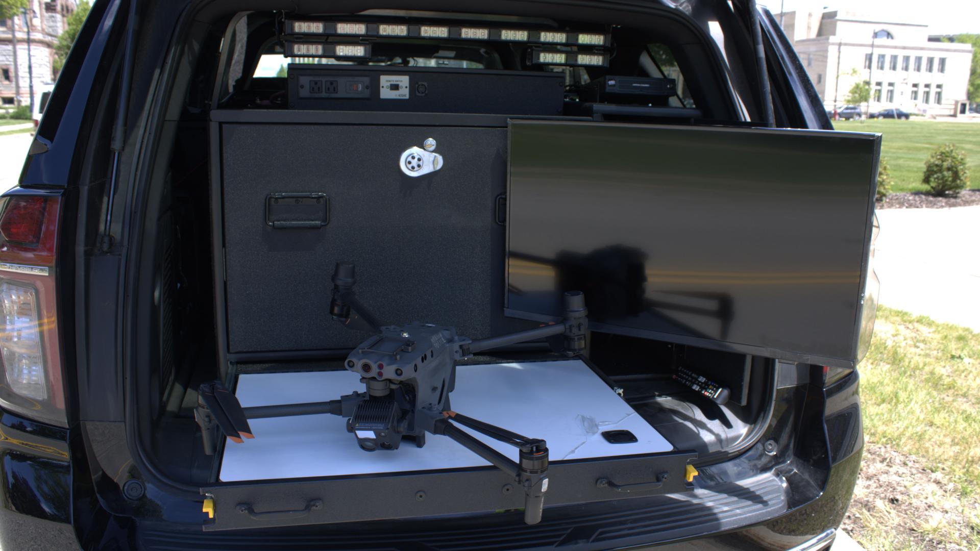 Muskegon unveils retro-inspired drone response vehicle | wzzm13.com