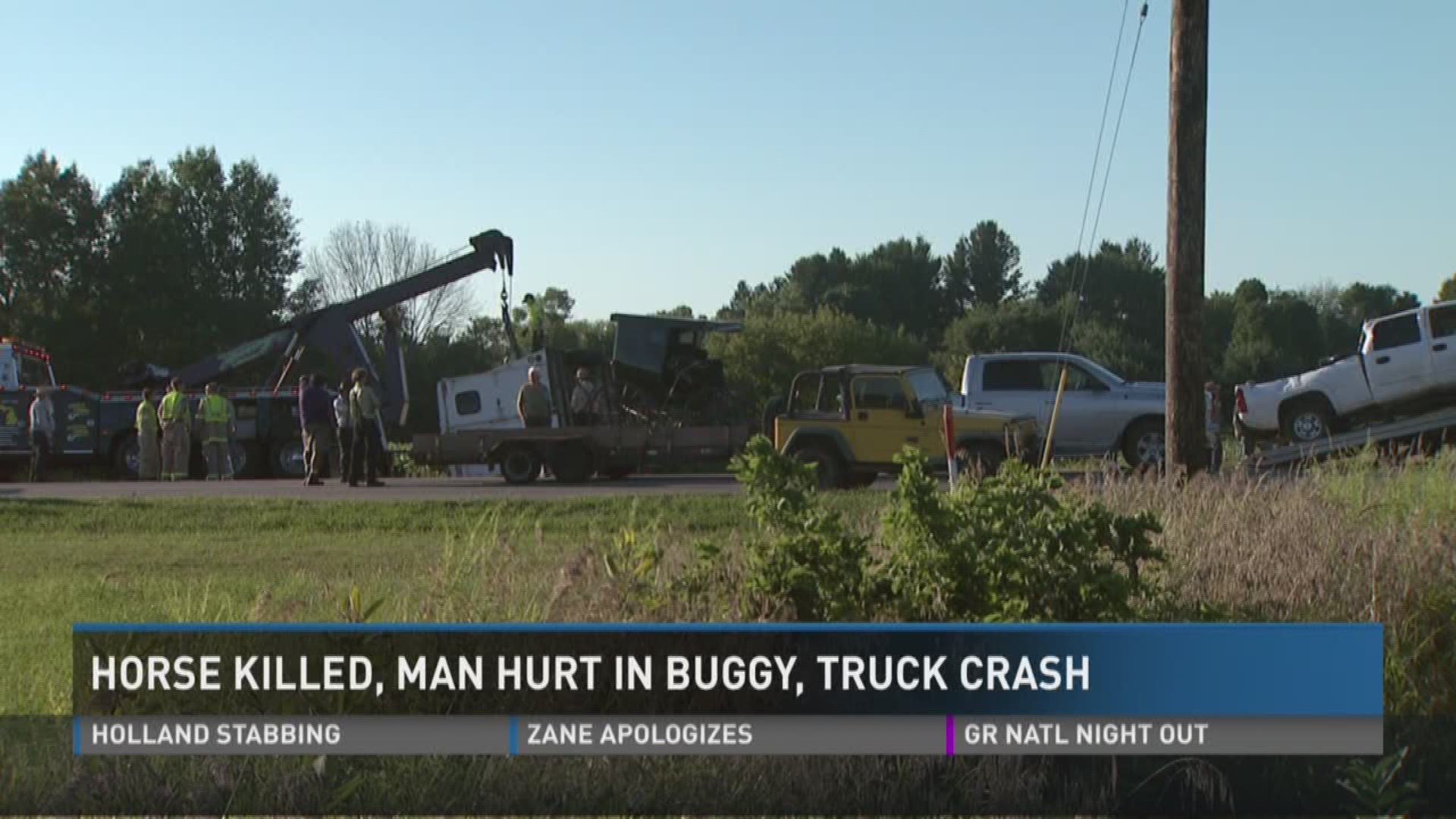 Vehicle, Amish buggy crash; 1 man seriously injured | wzzm13.com