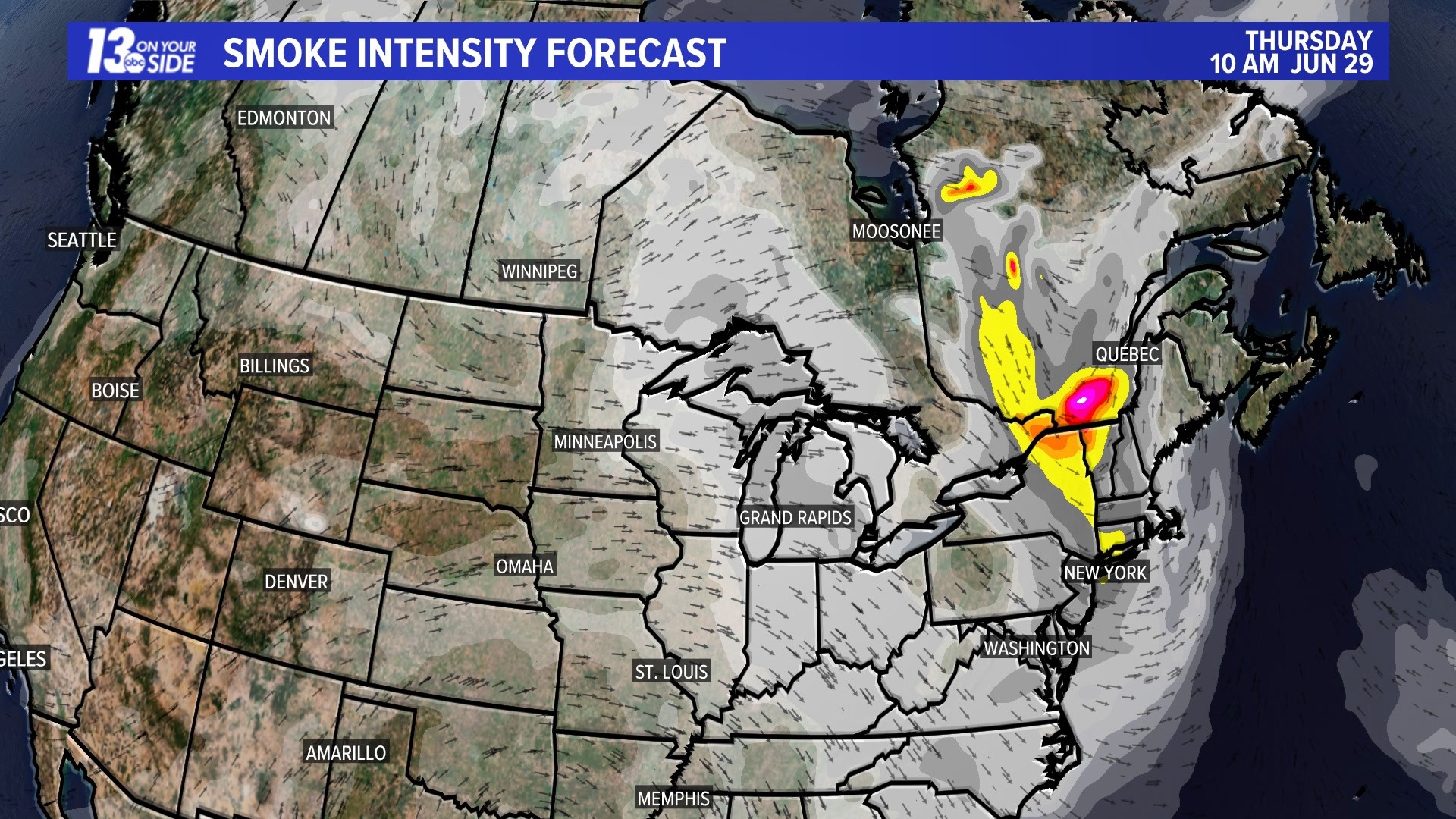 Where are the wildfires creating smoky skies in West Michigan? | wzzm13.com