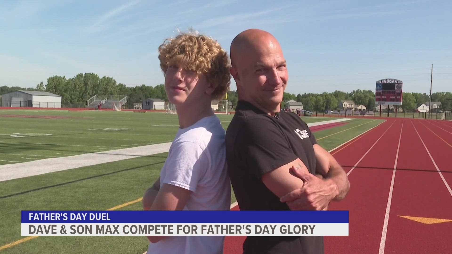 Dave Kaechele and son Max compete in Father's Day duel | wzzm13.com
