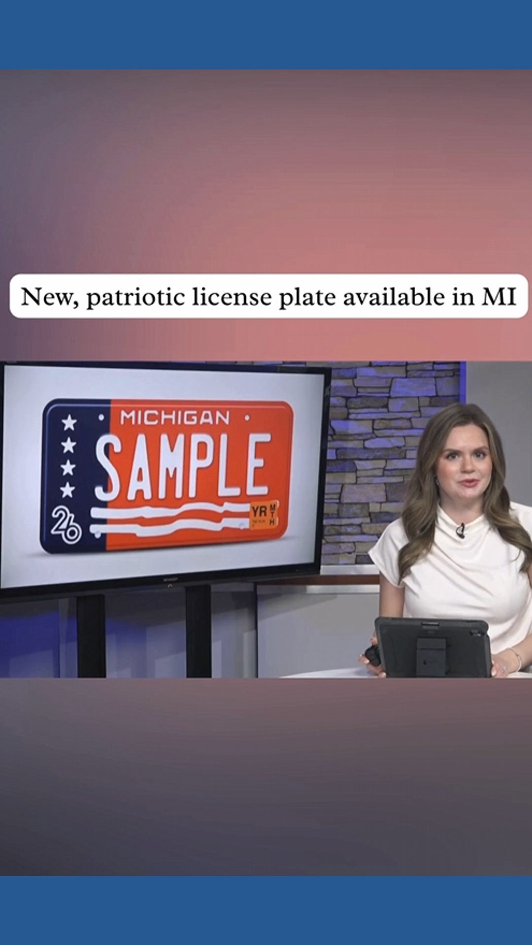 Michigan revives iconic red, white and blue plate for US 250th ...