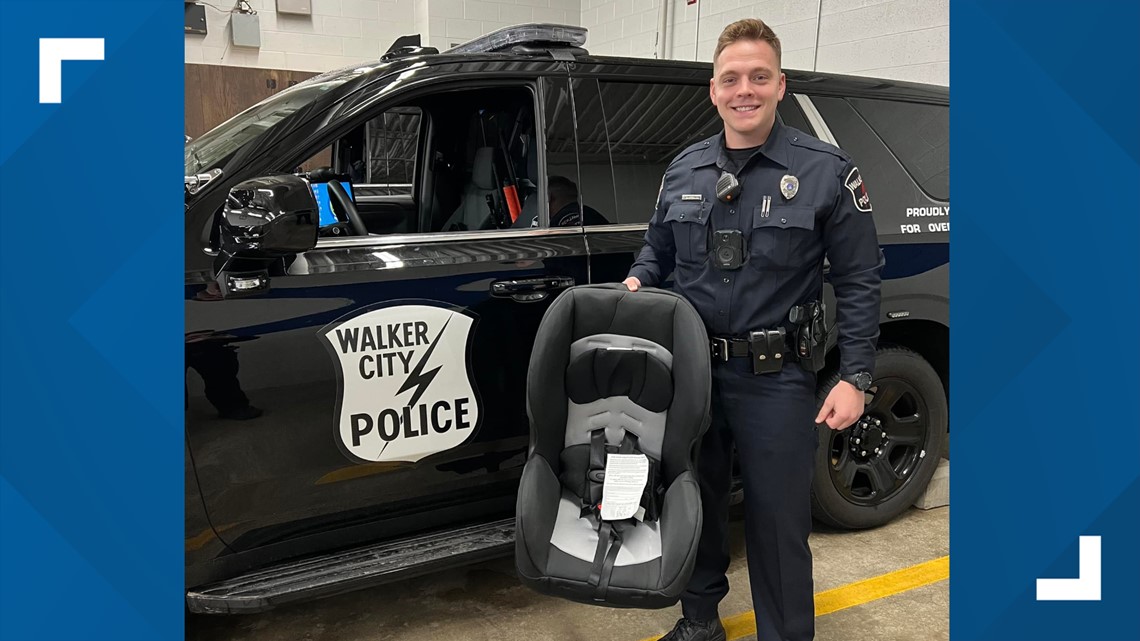 Walker police give car seat, gift cards to woman | wzzm13.com