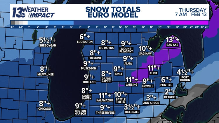 Weather Impact Alert |Tracking impactful winter storm in West Michigan ...