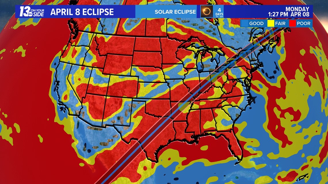 Michigan Solar Eclipse forecast | April 8, 2024 | wzzm13.com