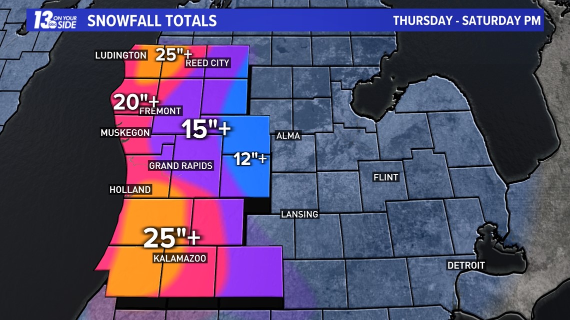 Tracking The Latest Blizzard Snowfall Forecast for West Michigan ...
