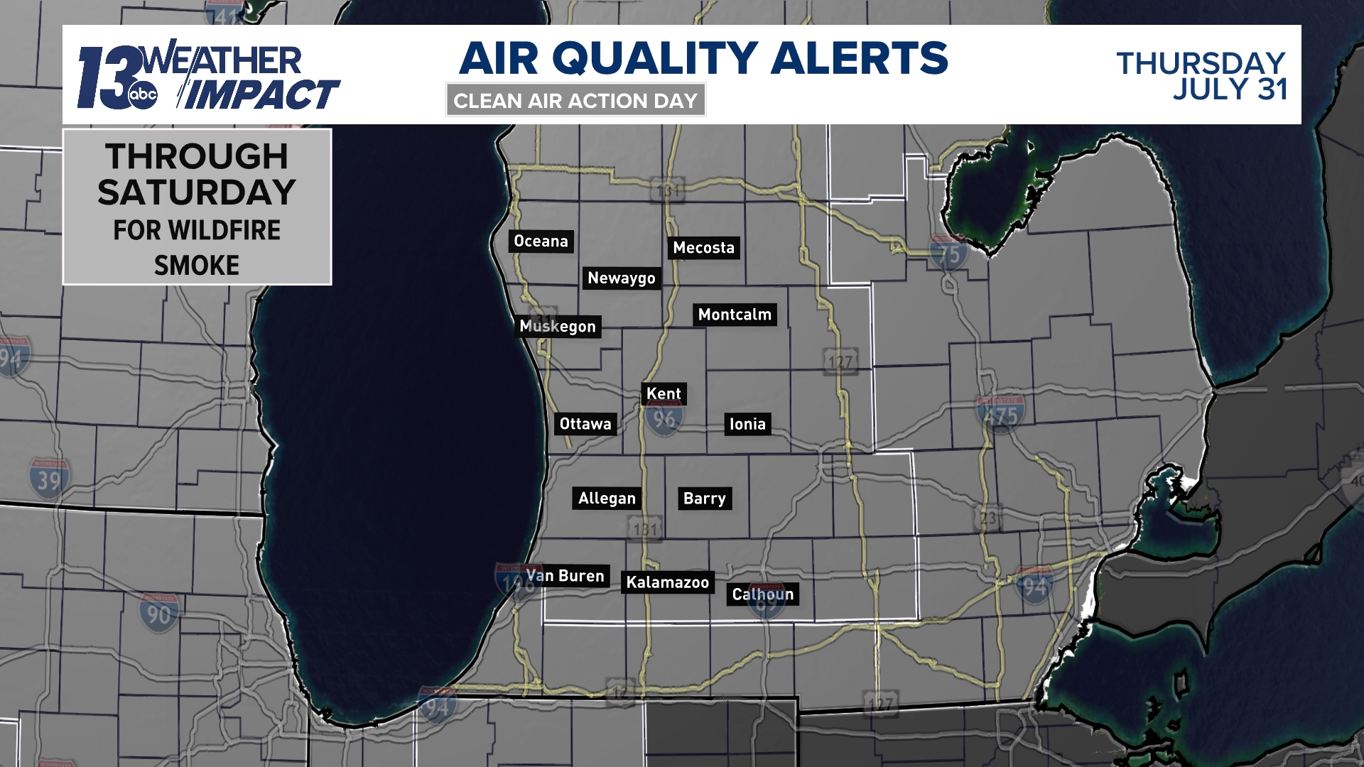 Michigan faces unhealthy air due to wildfires | wzzm13.com